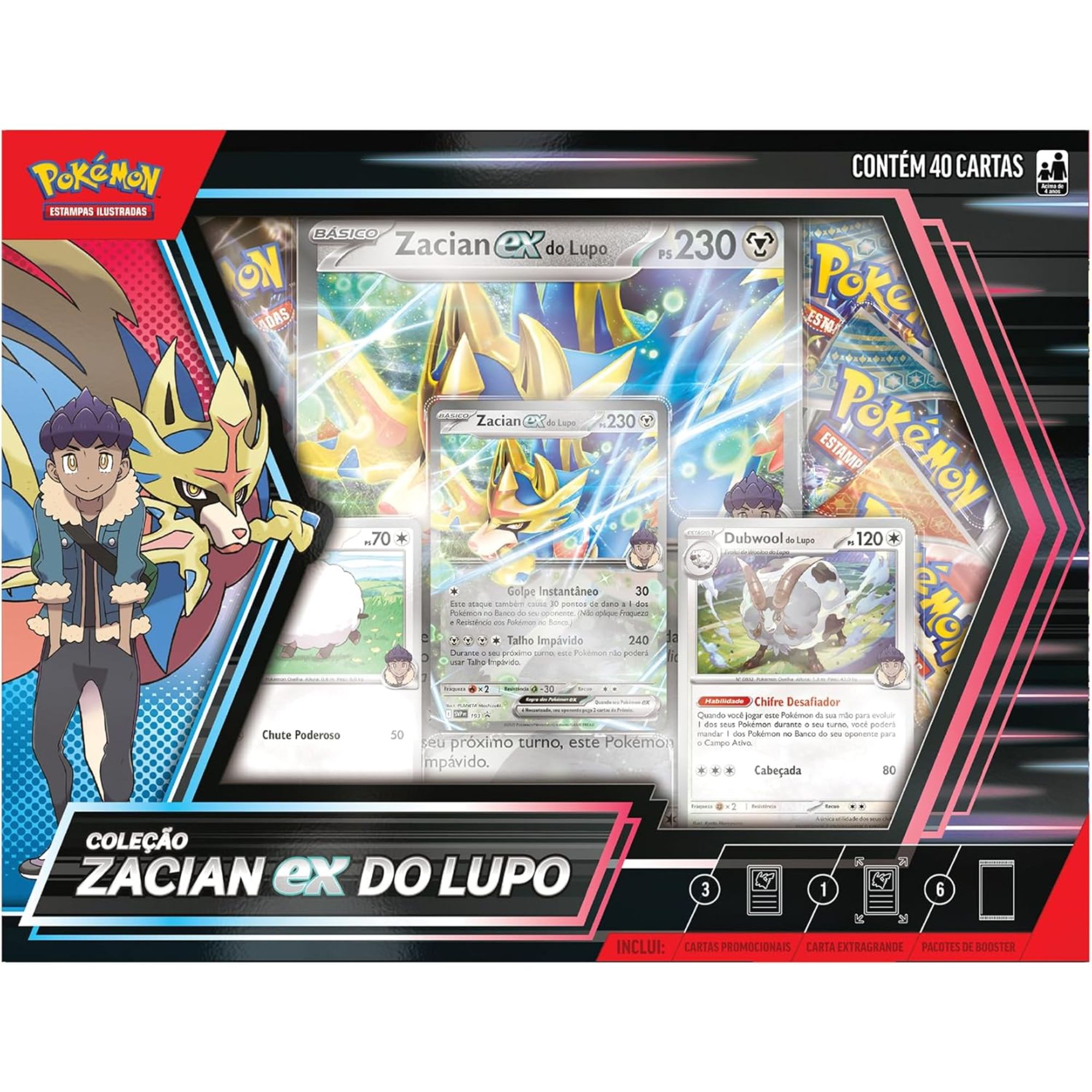 Pokémon : Box - Zacian ex do Lupo - Bravo Jogos
