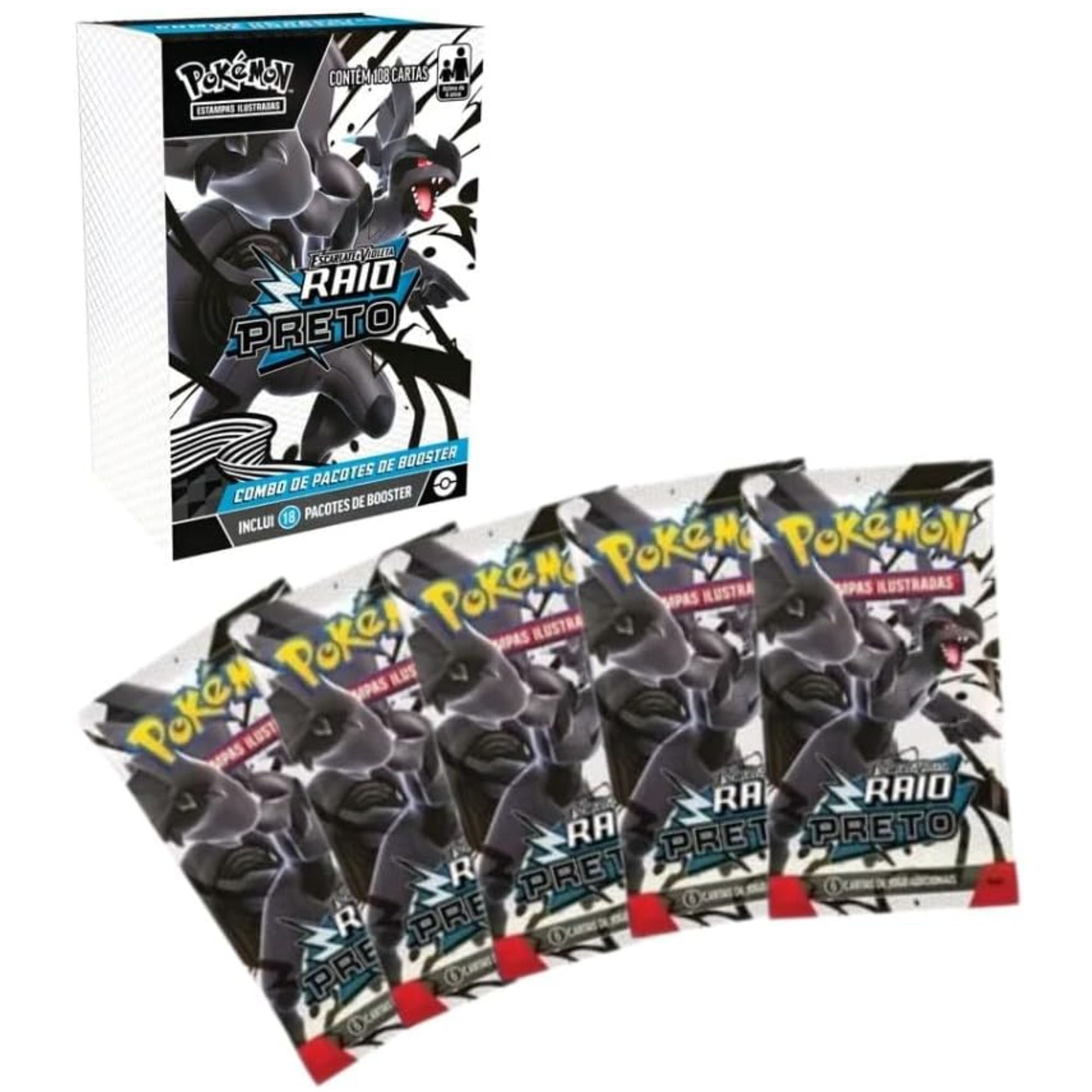 Pokémon : Combo Pacote de Booster - Raio Preto (Português) - Bravo Jogos