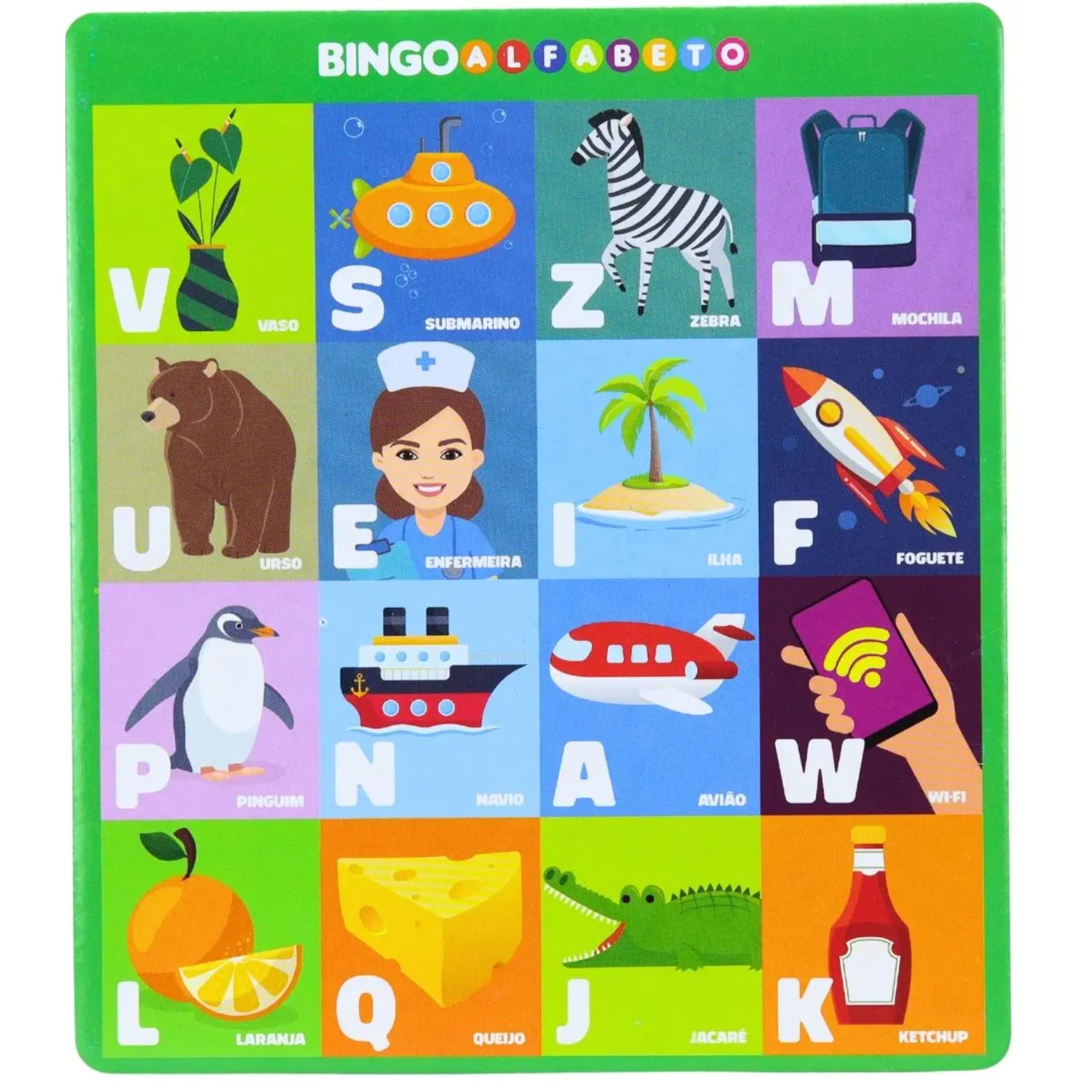 Jogo Bingo Alfabeto - Bravo Jogos