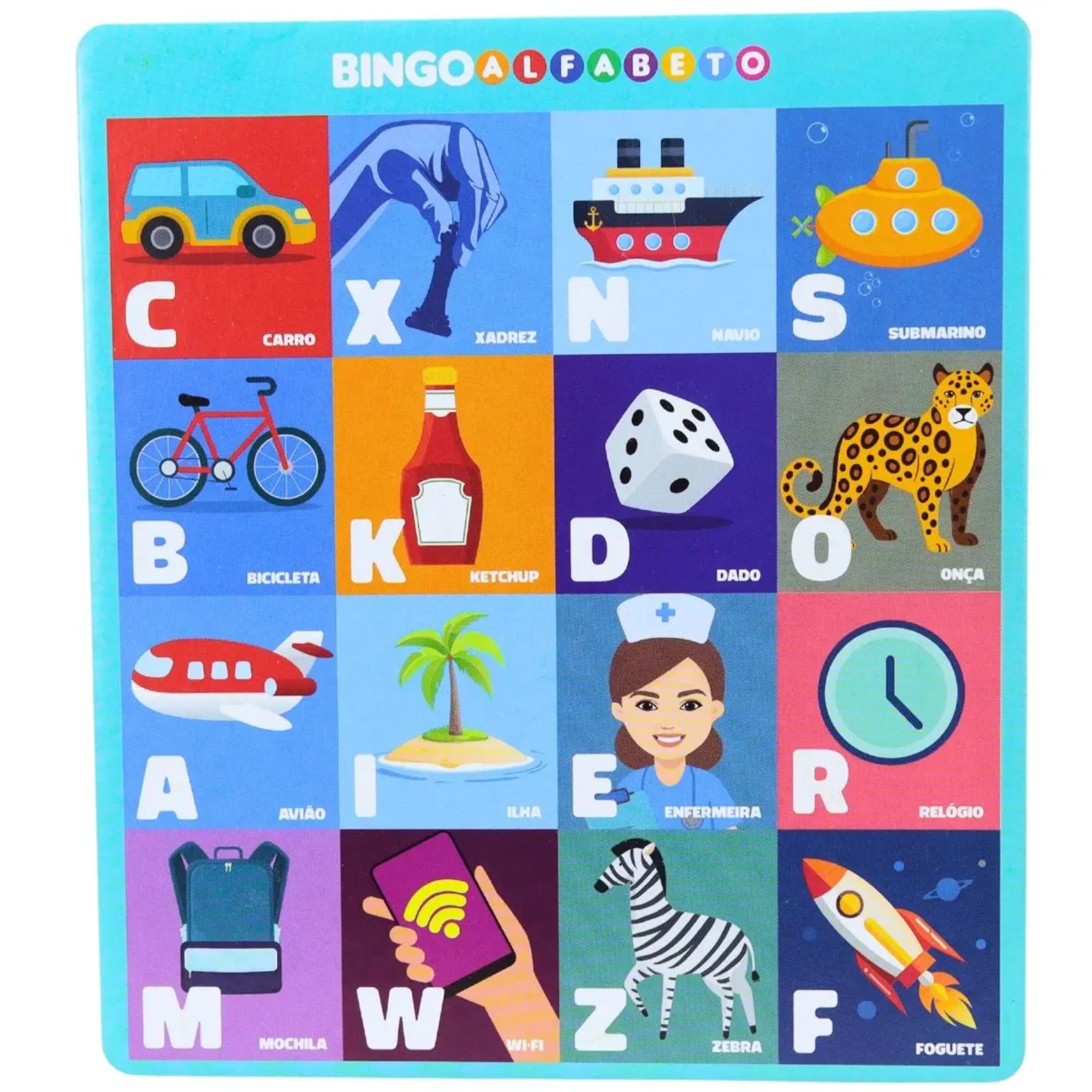 Jogo Bingo Alfabeto - Bravo Jogos