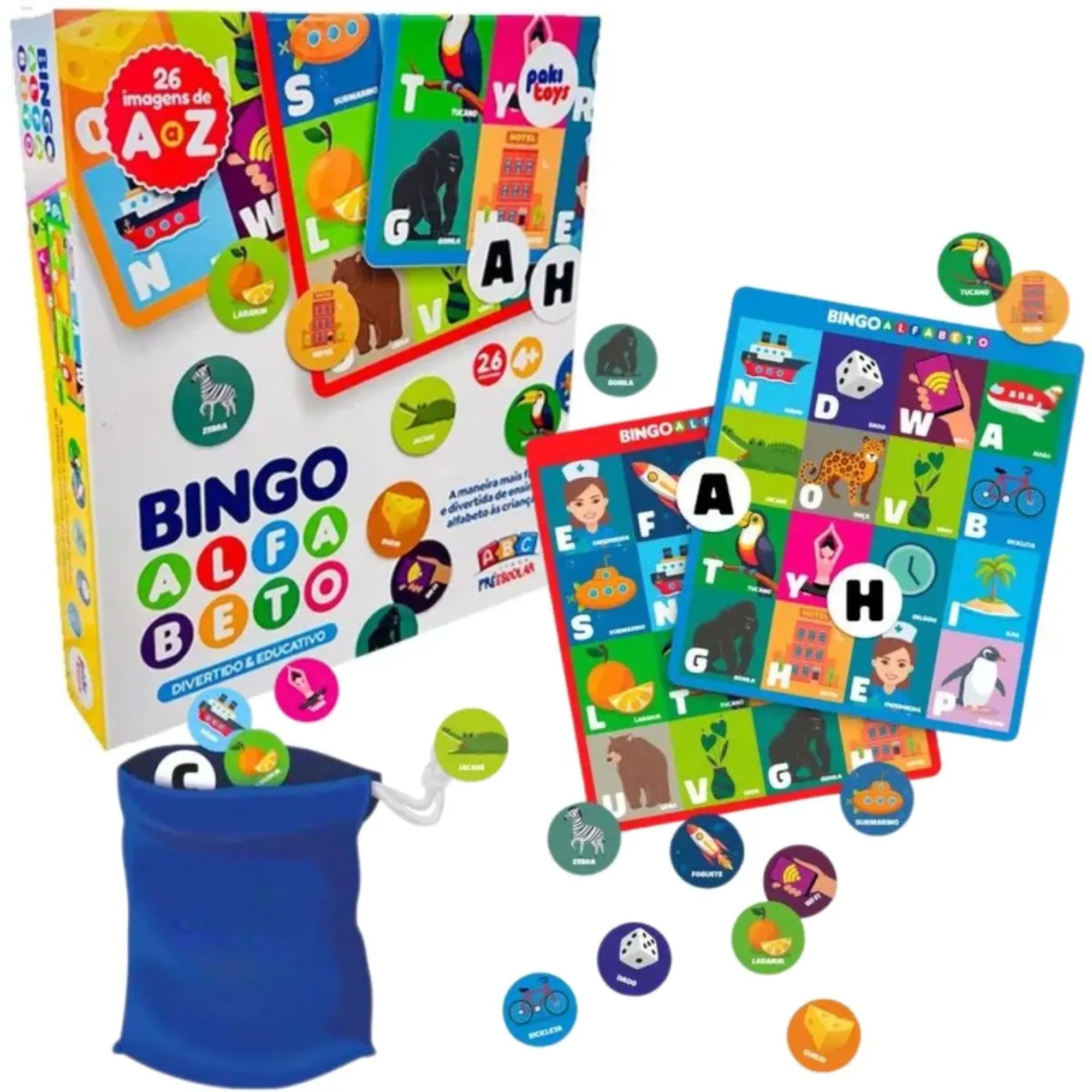 Jogo Bingo Alfabeto - Bravo Jogos