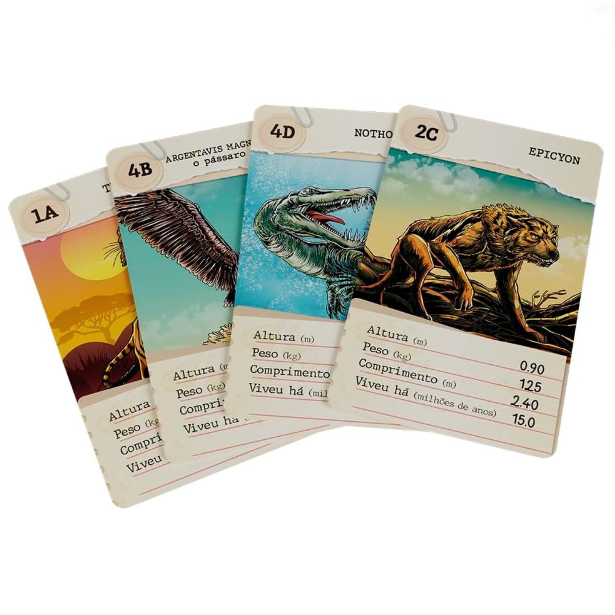 Jogo Super Trunfo Feras Extintas - Bravo Jogos