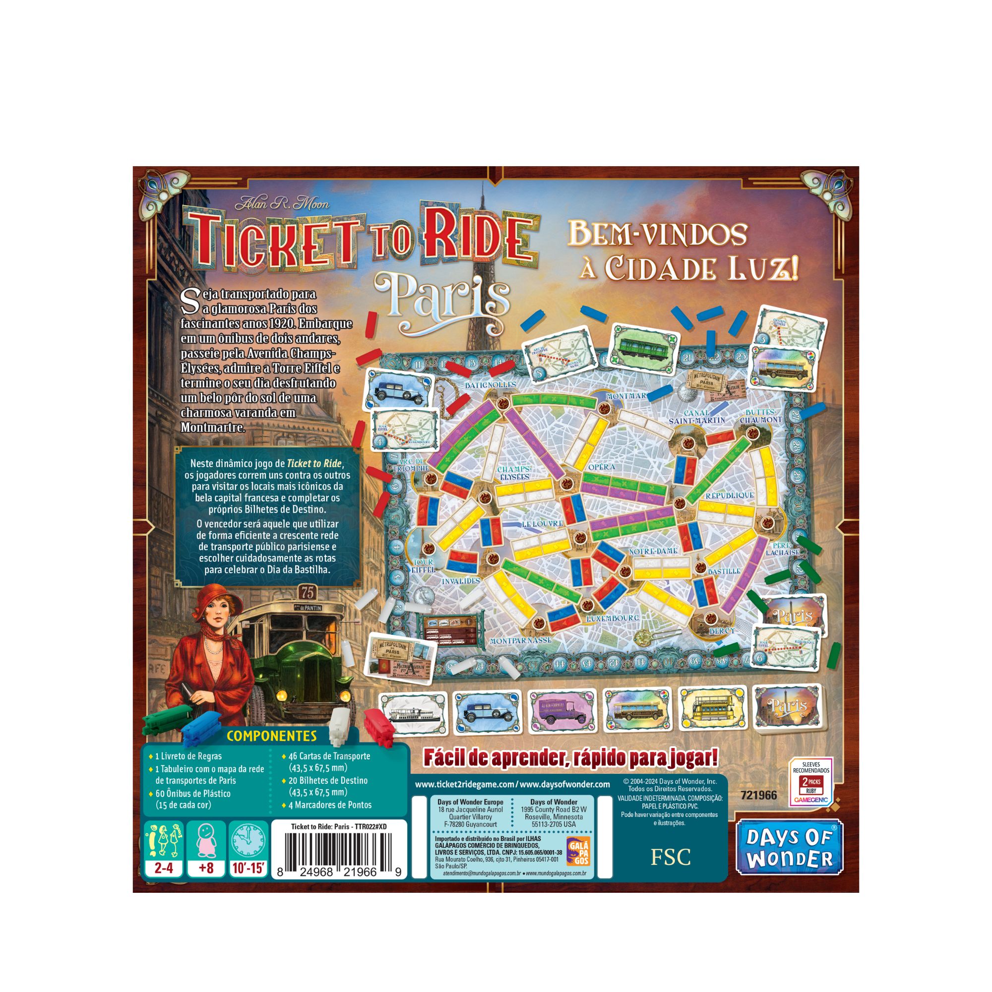 Jogo Ticket to Ride : Paris - Bravo Jogos