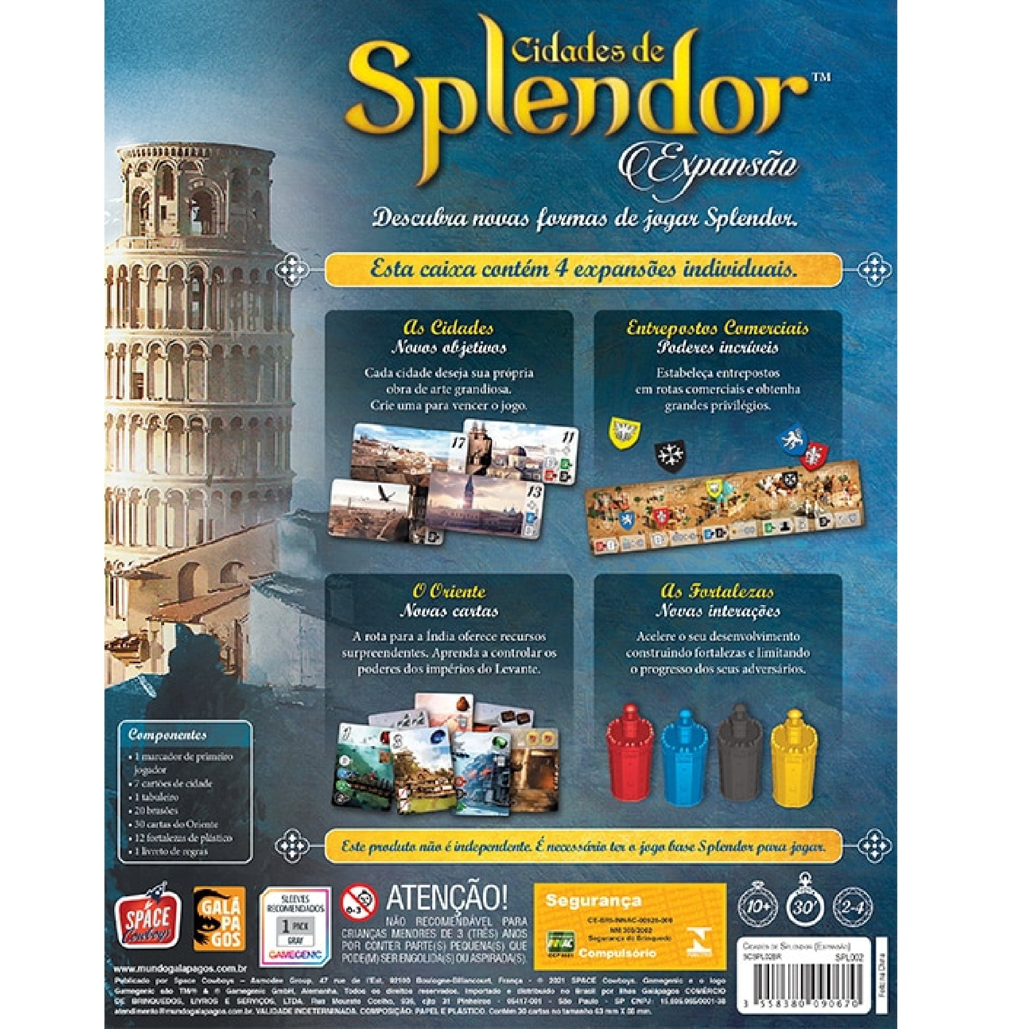 Splendor Cidades de Splendor jogo de tabuleiro