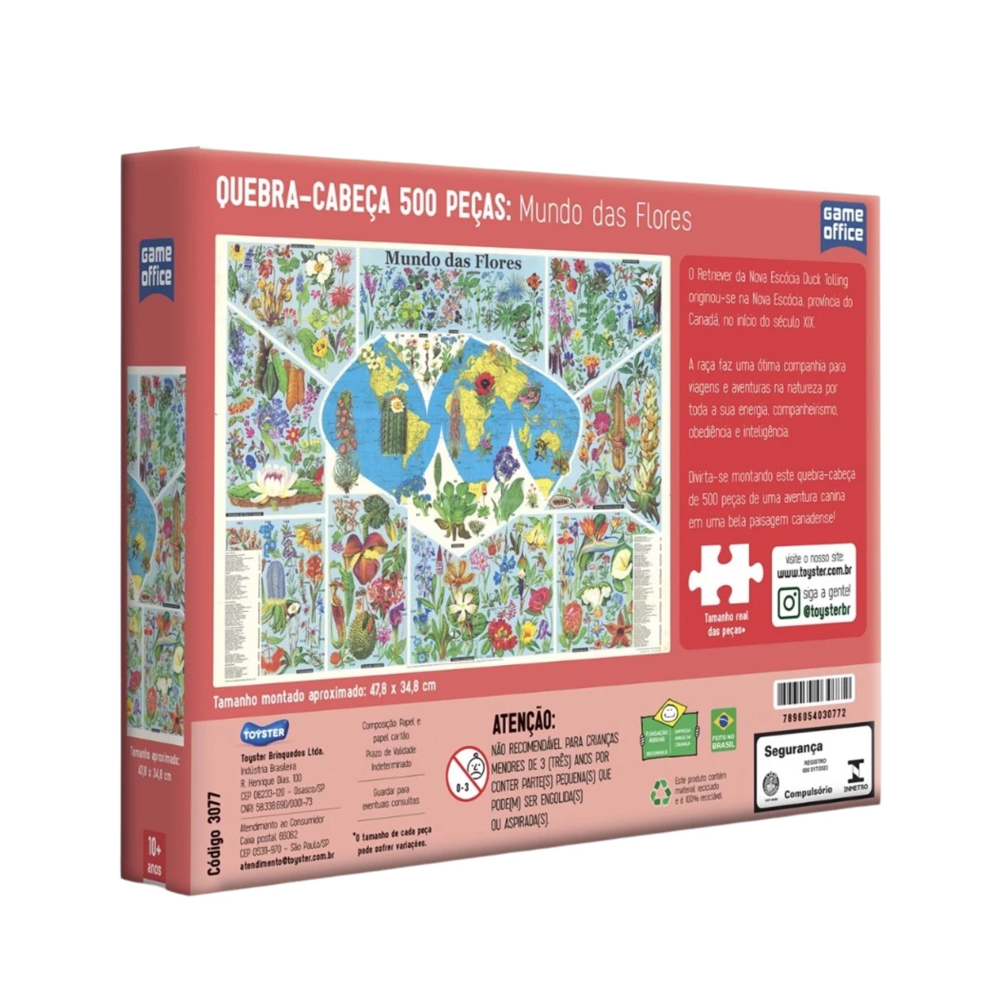 Quebra-Cabeça : Mundo das Flores (500 pçs) - Bravo Jogos